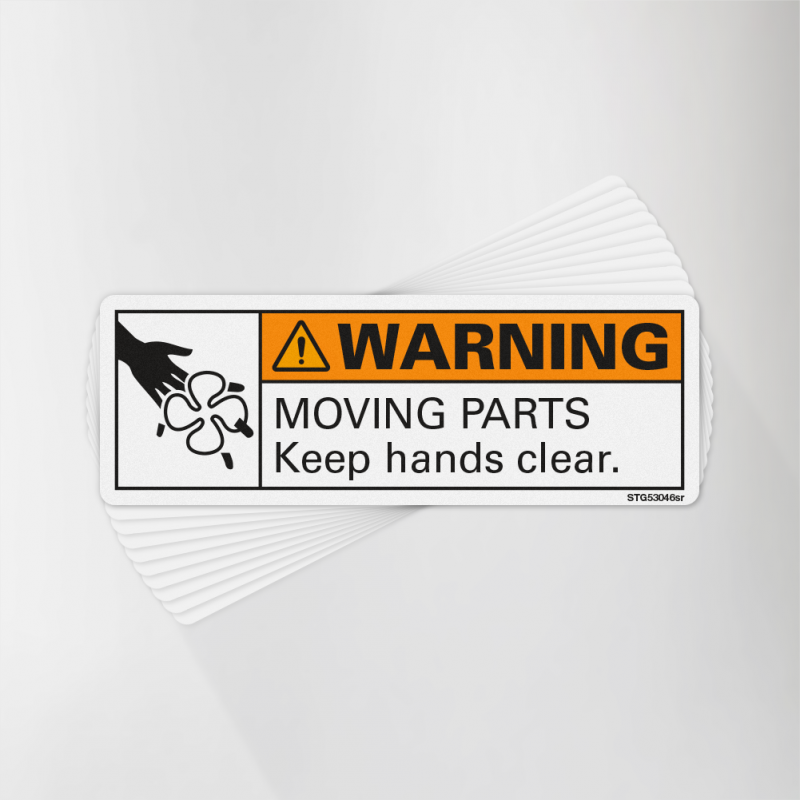 Moving Parts Keep Hands Clear Decal Pack | Seifert Transit Graphics