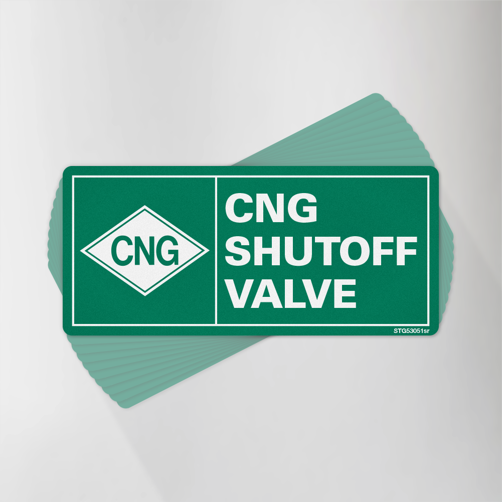 CNG Shutoff Valve Decal Pack - Seifert Transit Graphics