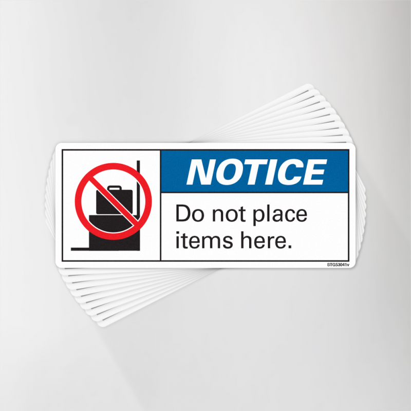 Do Not Place Items Here Decal Pack | Seifert Transit Graphics