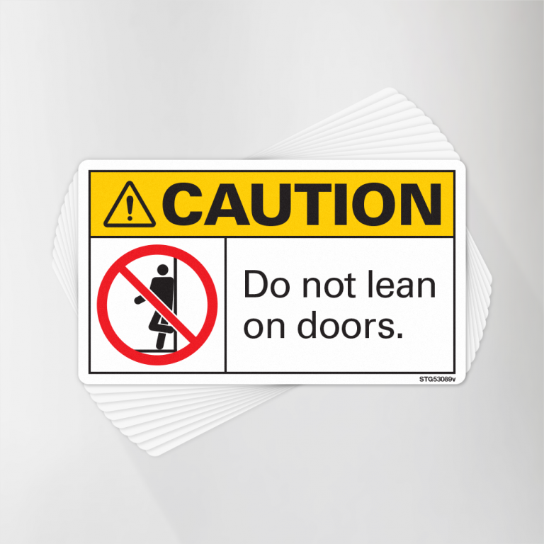 Do Not Lean On Doors Decal Pack | Seifert Transit Graphics