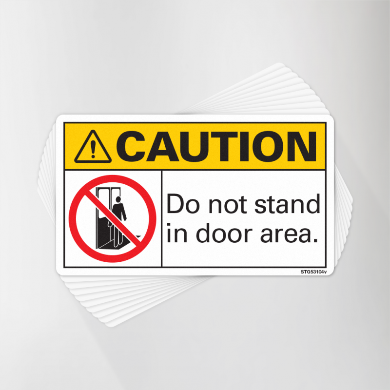 Do Not Stand In Door Area Decal Pack | Seifert Transit Graphics