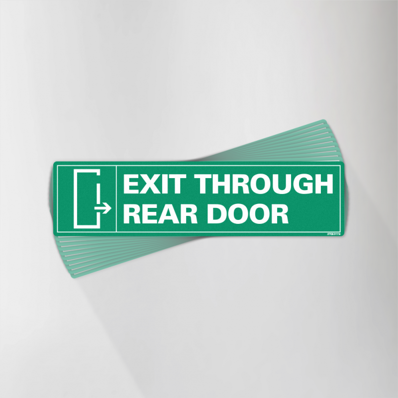 Exit Through Rear Door (Right Arrow) Decal Pack | Seifert Transit Graphics