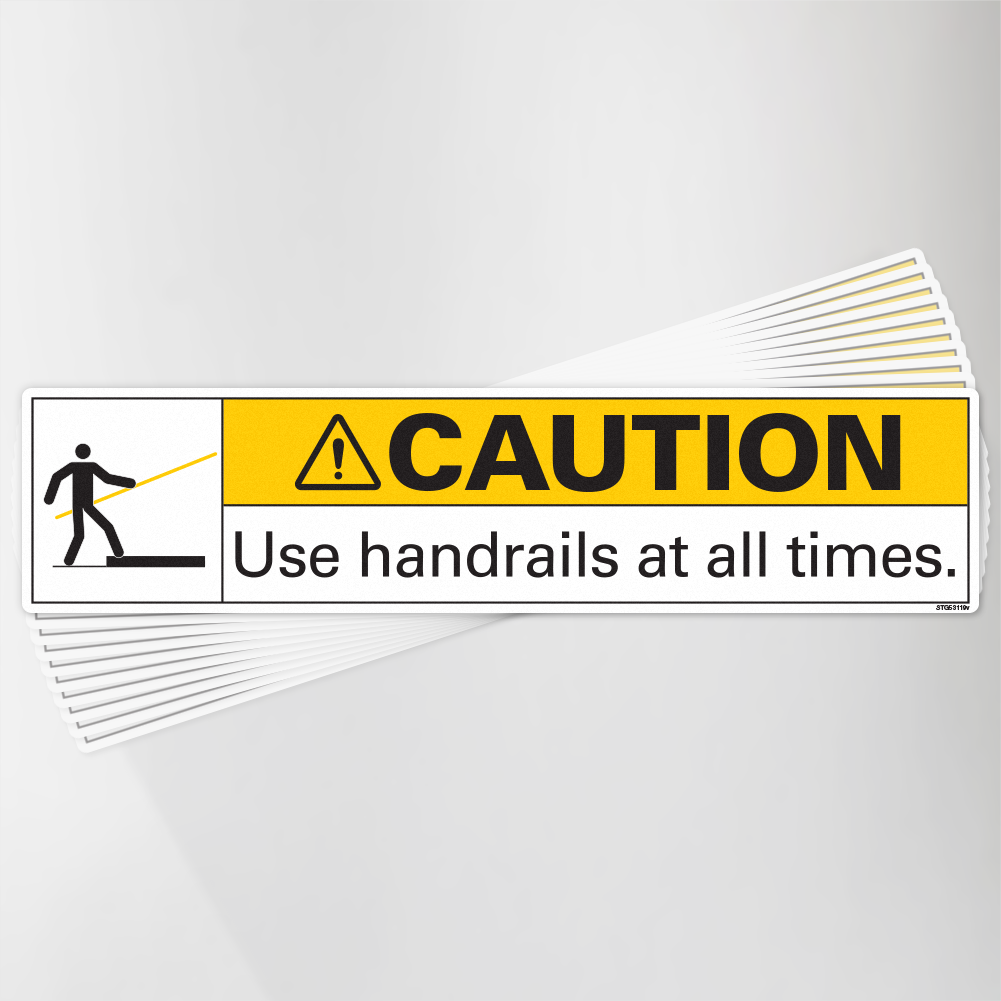 Use Handrails At All Times Decal Pack - Seifert Transit Graphics