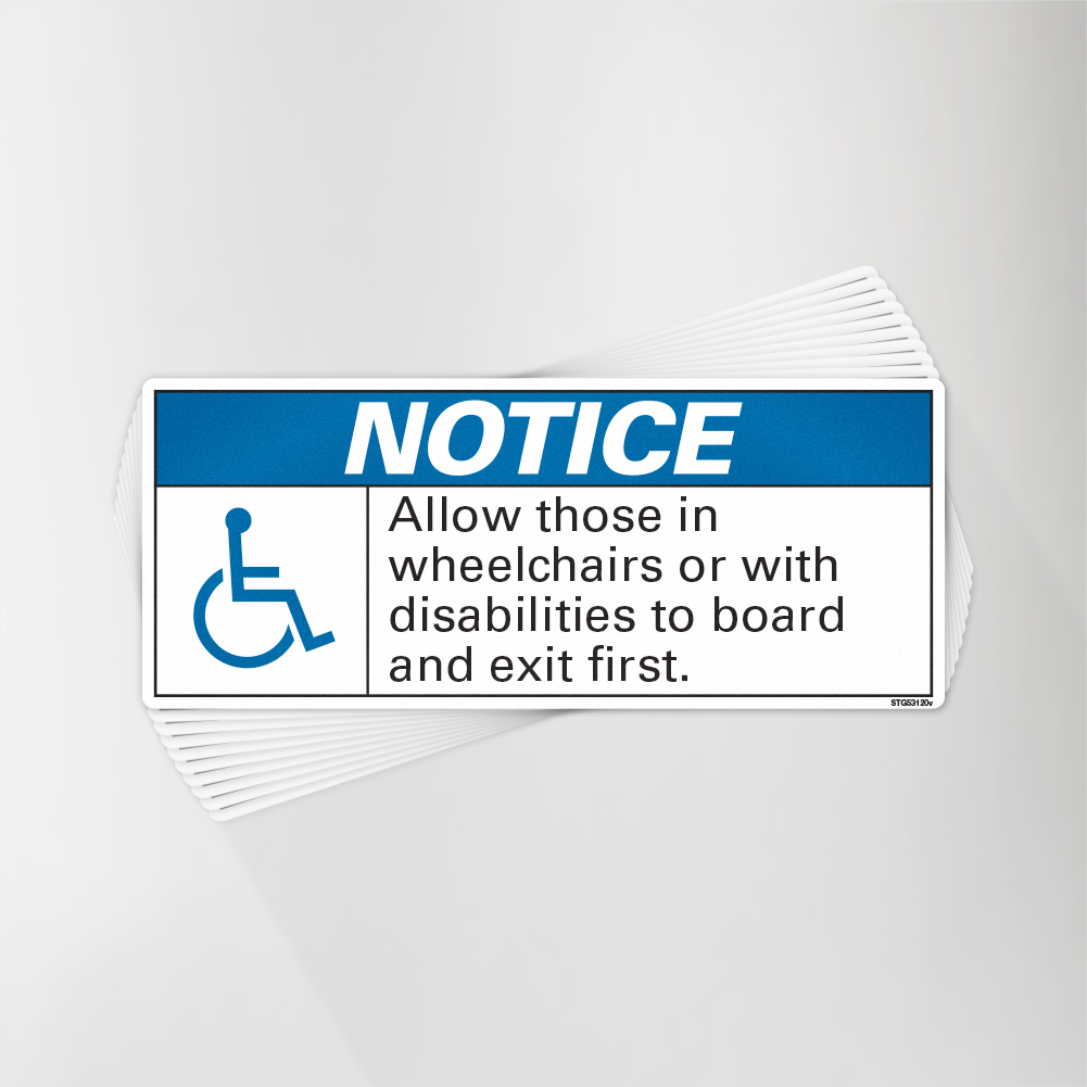 Wheelchairs & Priority Boarding First Decal Pack - Seifert Transit Graphics